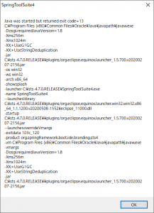 SpringToolSuite4がエラーで起動できない場合の対処法 | 次世代情報技術研究所(仮)